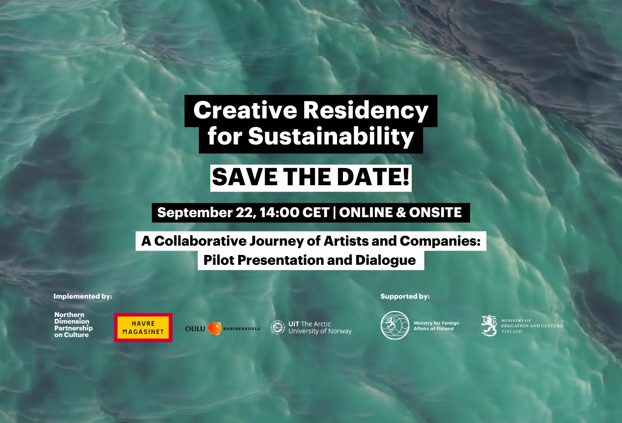 Save the date for the Creative Residency for Sustainability Pilot Presentation and Dialogue! - NDPC