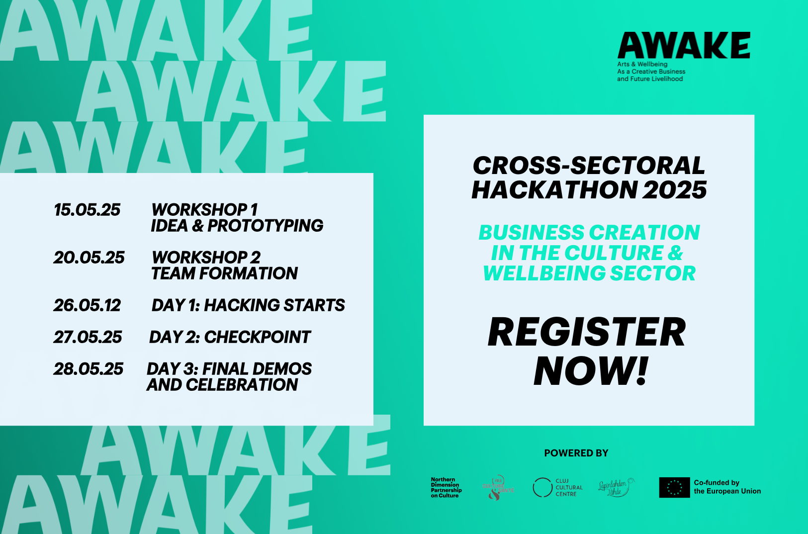 AWAKE | Registration opens for the cross-sectoral hackathon in Culture and Wellbeing (May 2025 ...